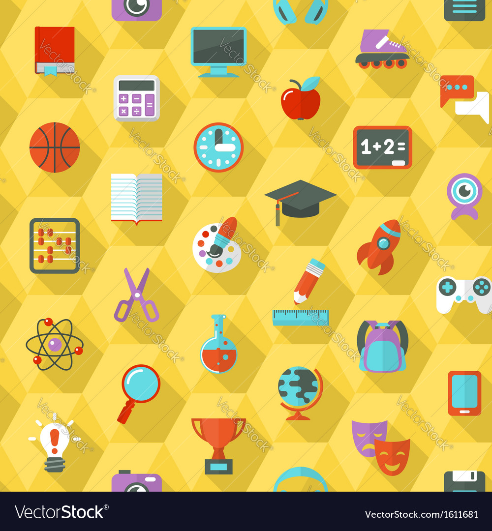 School Hexagon Pattern Royalty Free Vector Image
