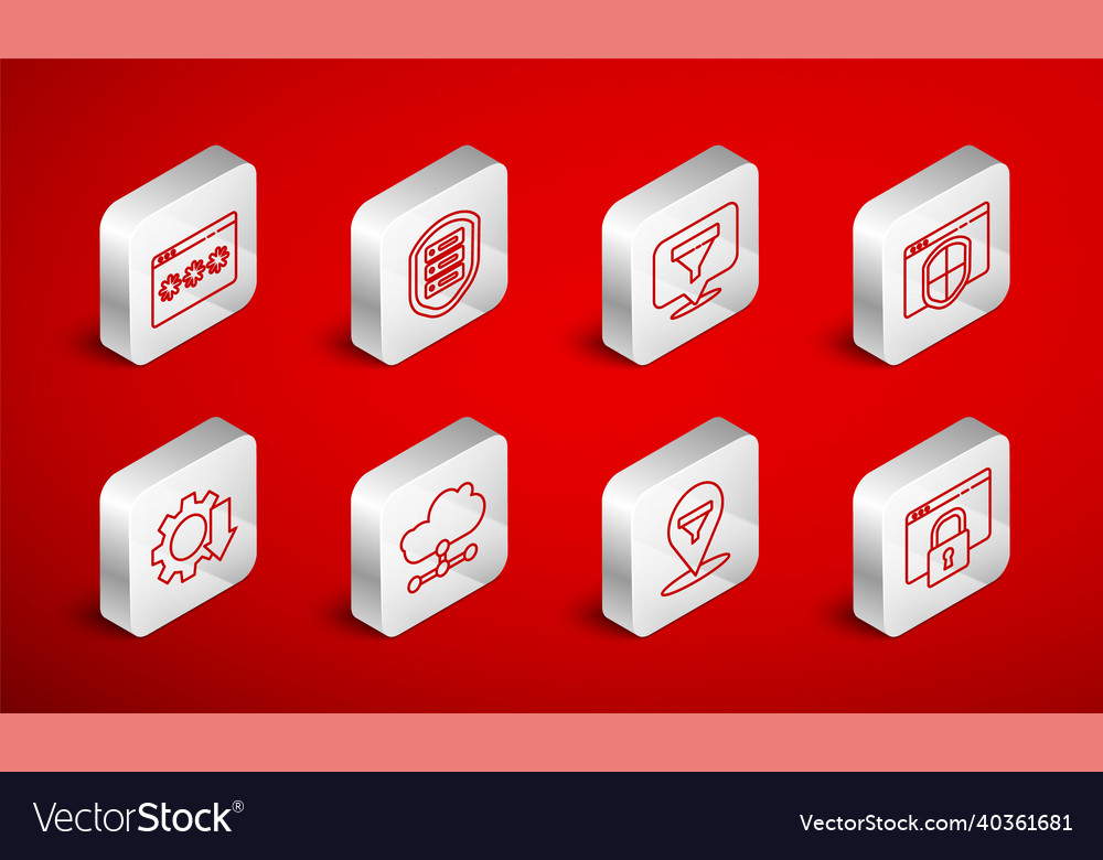 Set line secure your site with https ssl server Vector Image