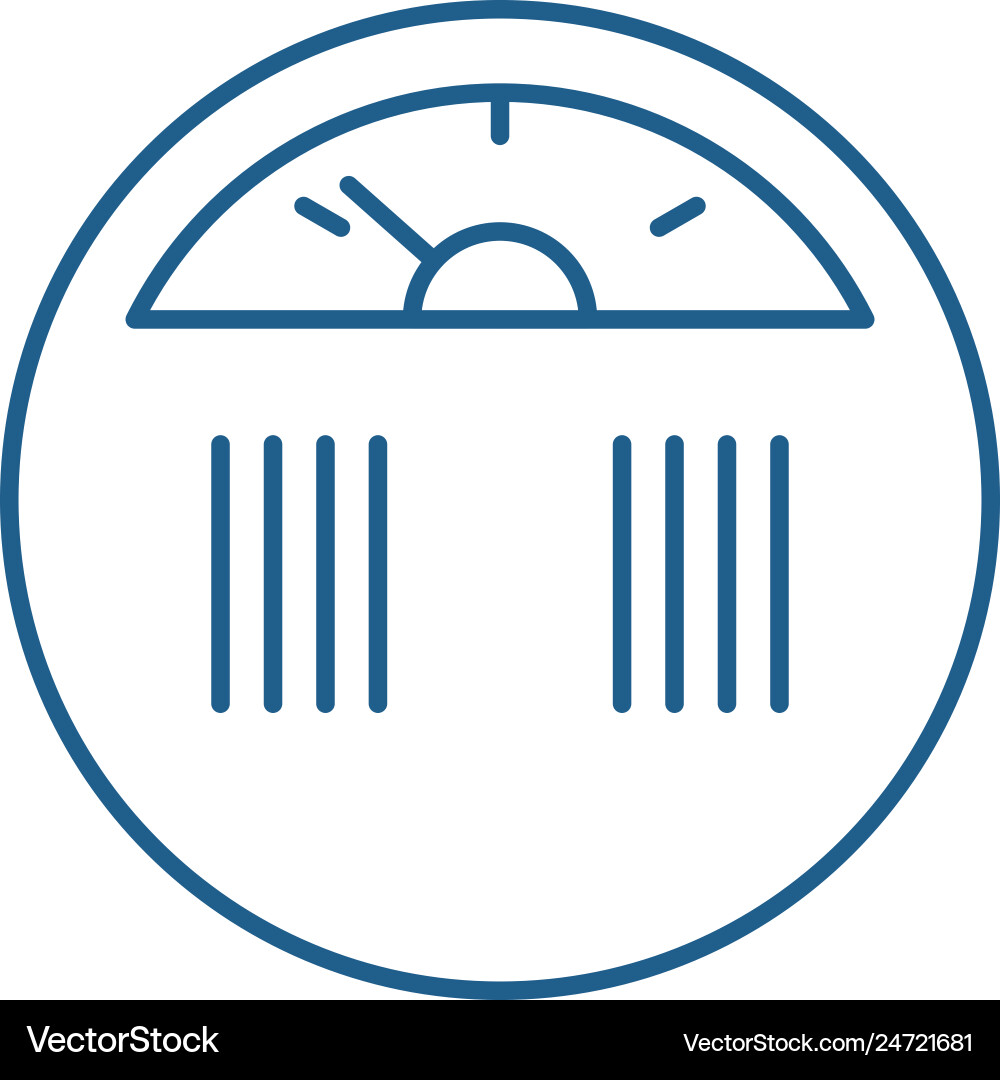 Weight measurement line icon concept Royalty Free Vector