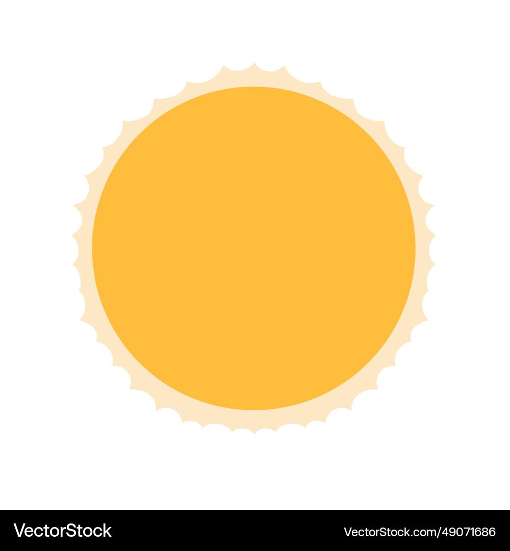 A simple doodle of yellow sun Royalty Free Vector Image