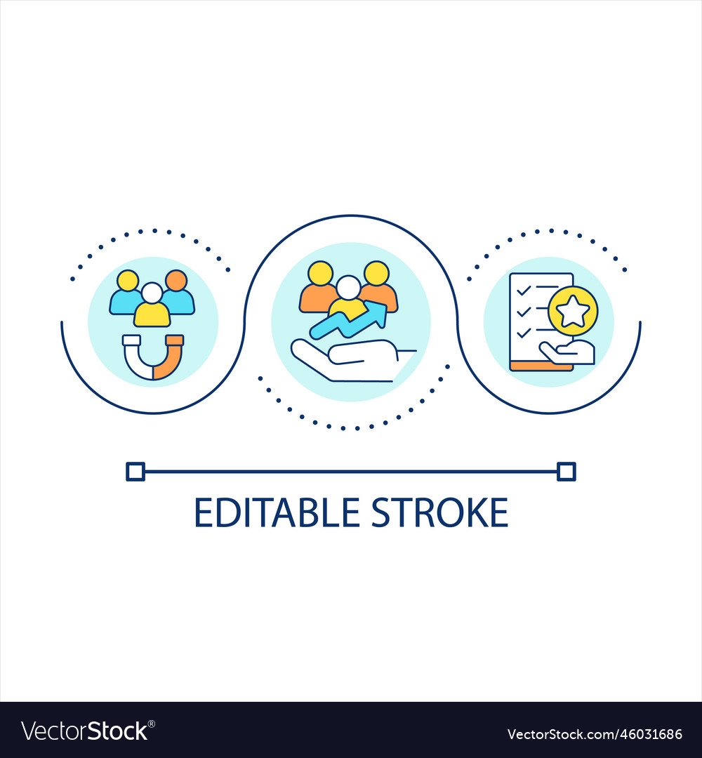 Engage candidates from underrated groups loop Vector Image Engage candidates from underrated groups loop Vector Image