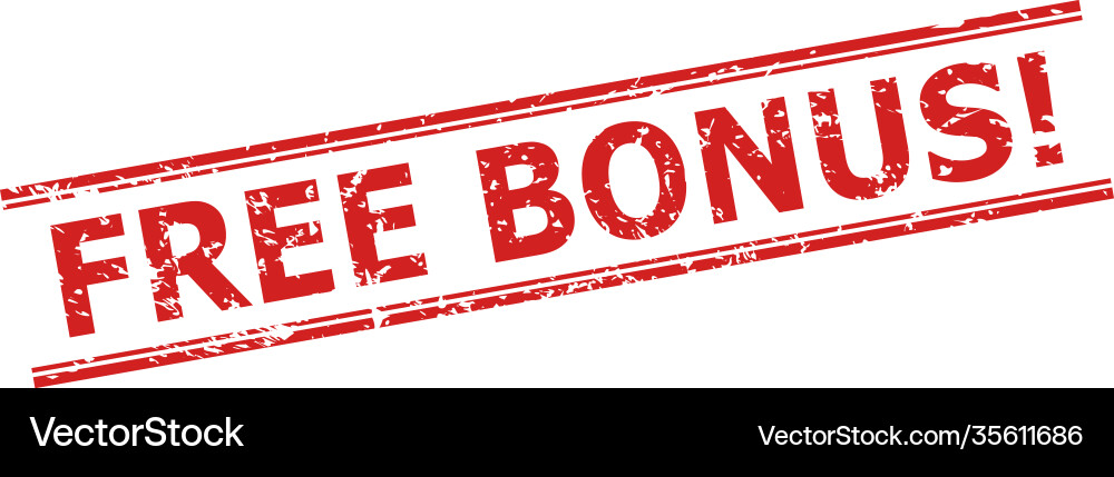 Free bonus exclamation seal with scratched Vector Image