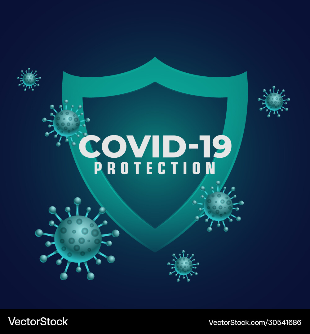 Good immunity medical shield stopping coronavirus Vector Image