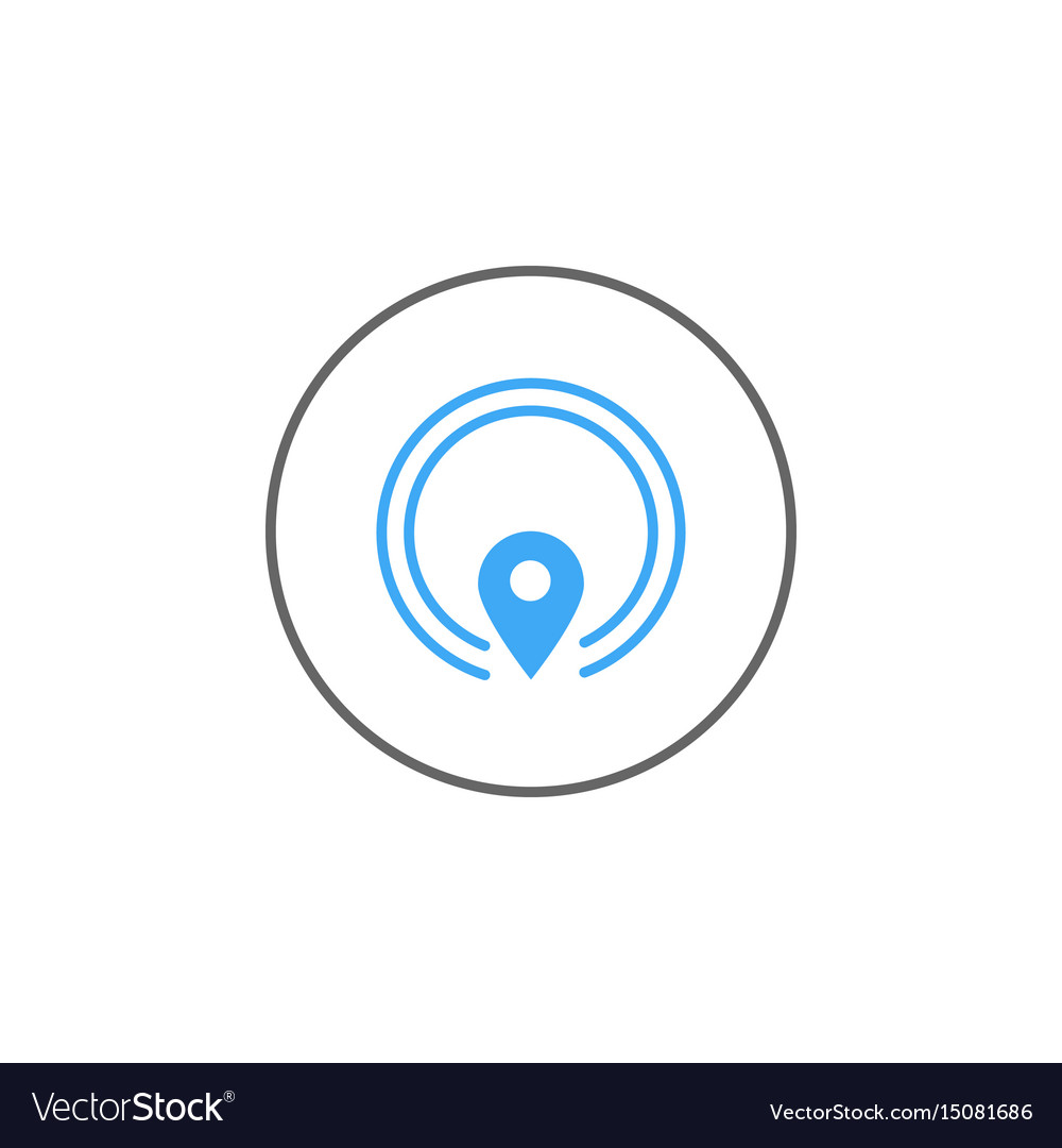 Gps solid icon mobile sign and map pointer Vector Image