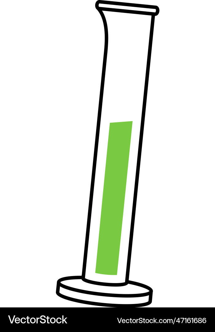 Graduated cylinder icon laboratory glass Vector Image