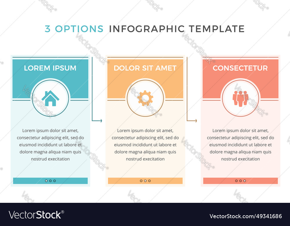 Infographic template - 3 elements Royalty Free Vector Image