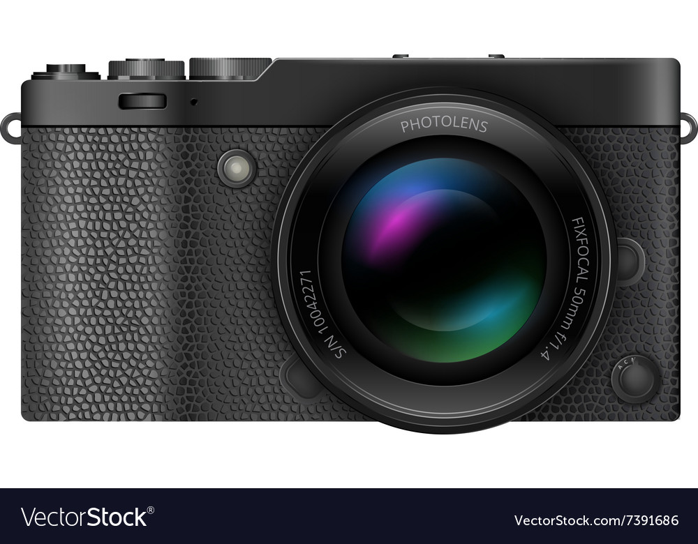 Mirrorless compact camera Royalty Free Vector Image