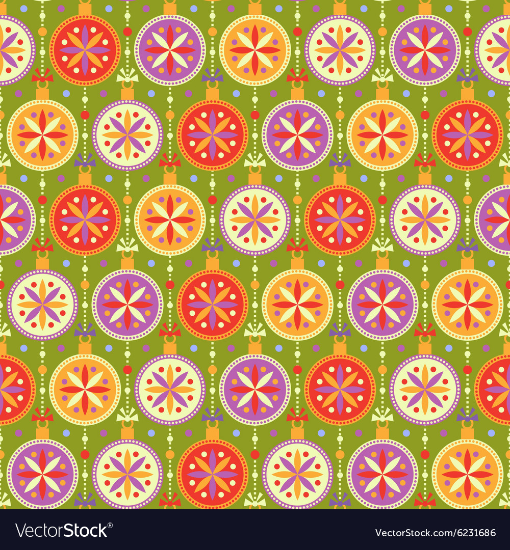 Seamless pattern with multicolored balls Vector Image