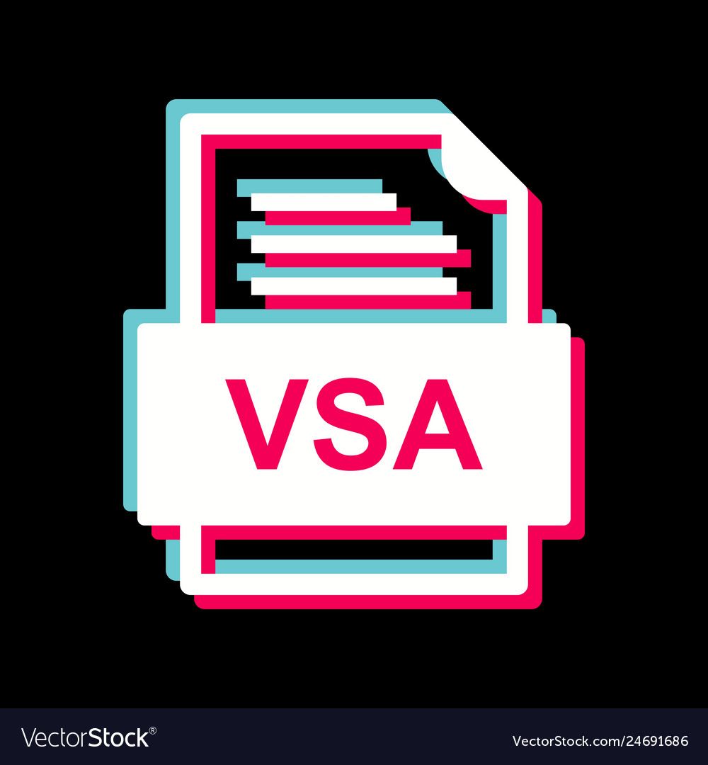 Vsa file document icon Royalty Free Vector Image
