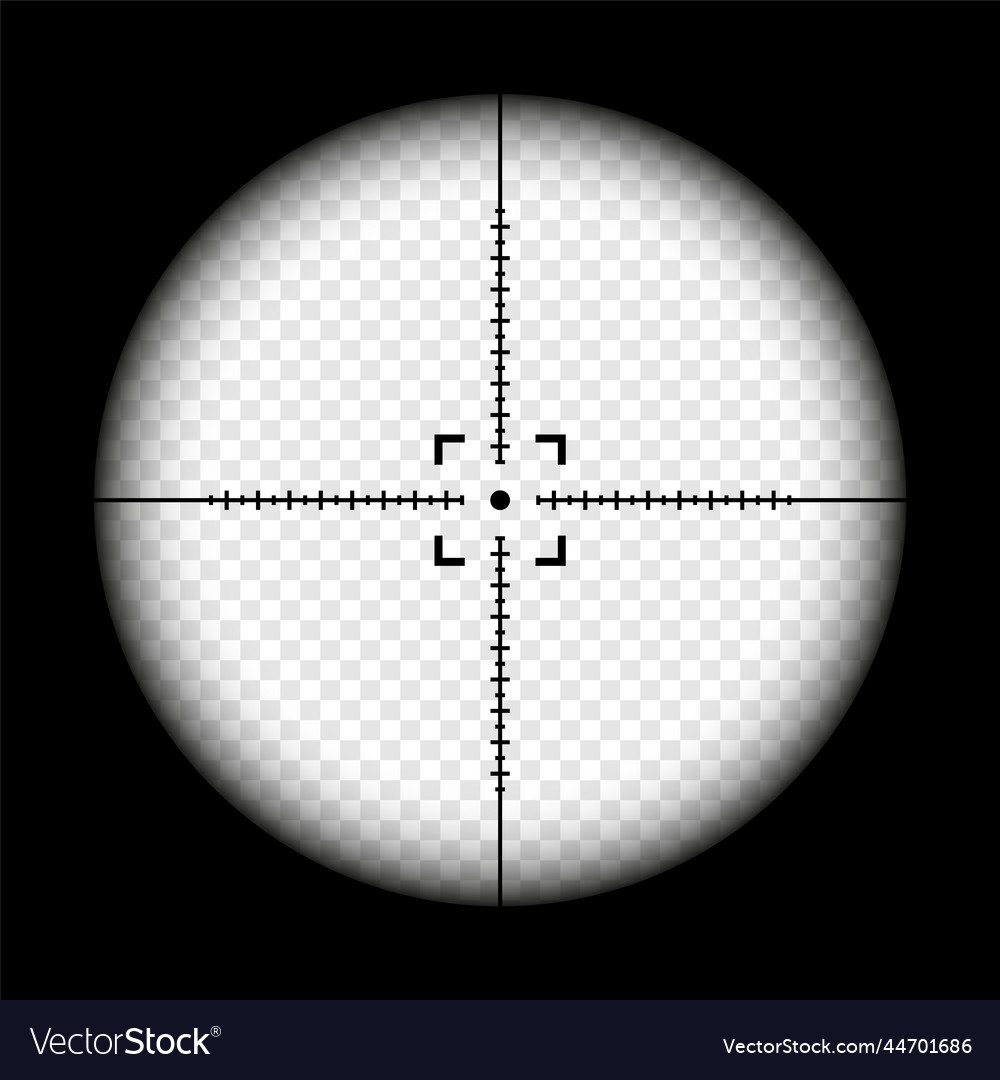 Weapon sight sniper rifle optical scope on black Vector Image Weapon sight sniper rifle optical scope on black Vector Image