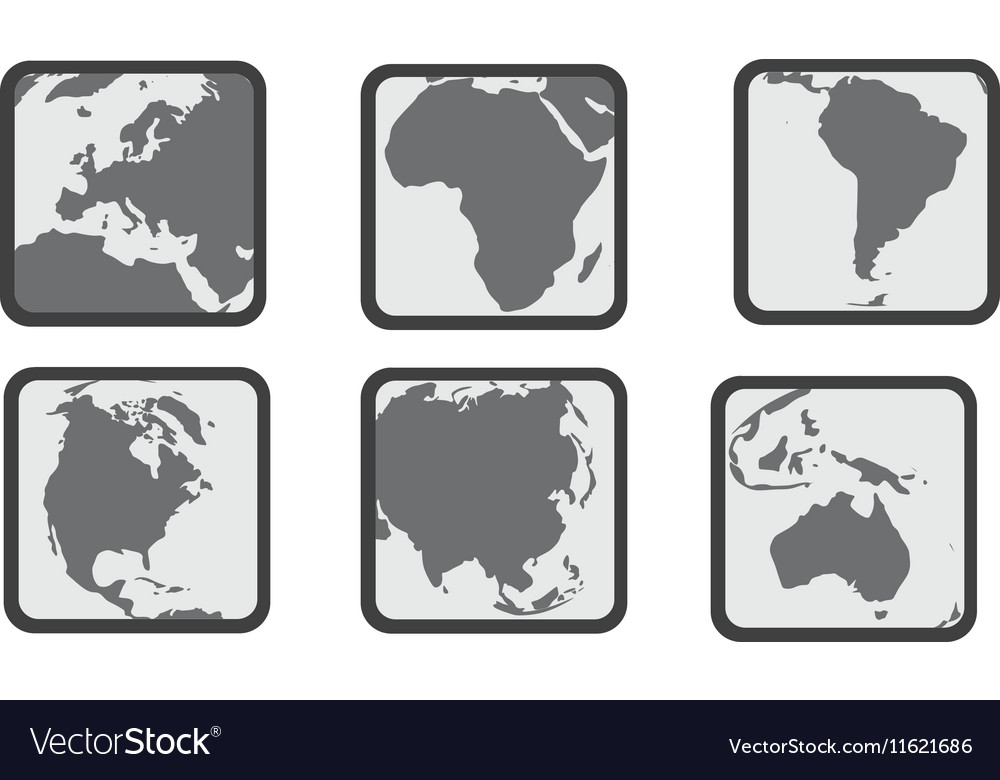 Weltkarte Lizenzfreies Vektorbild - VectorStock