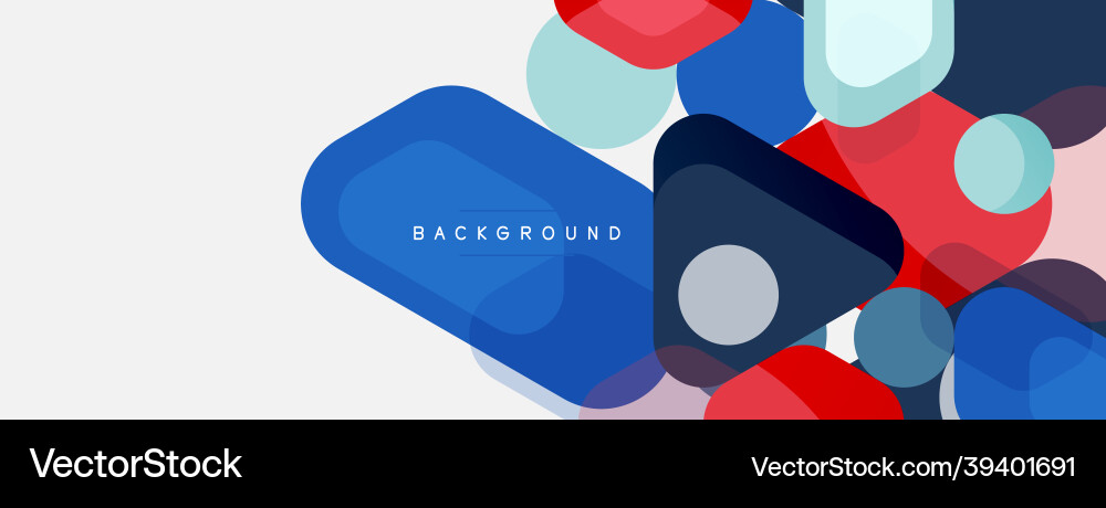 Abstract round geometric shapes and circles Vector Image