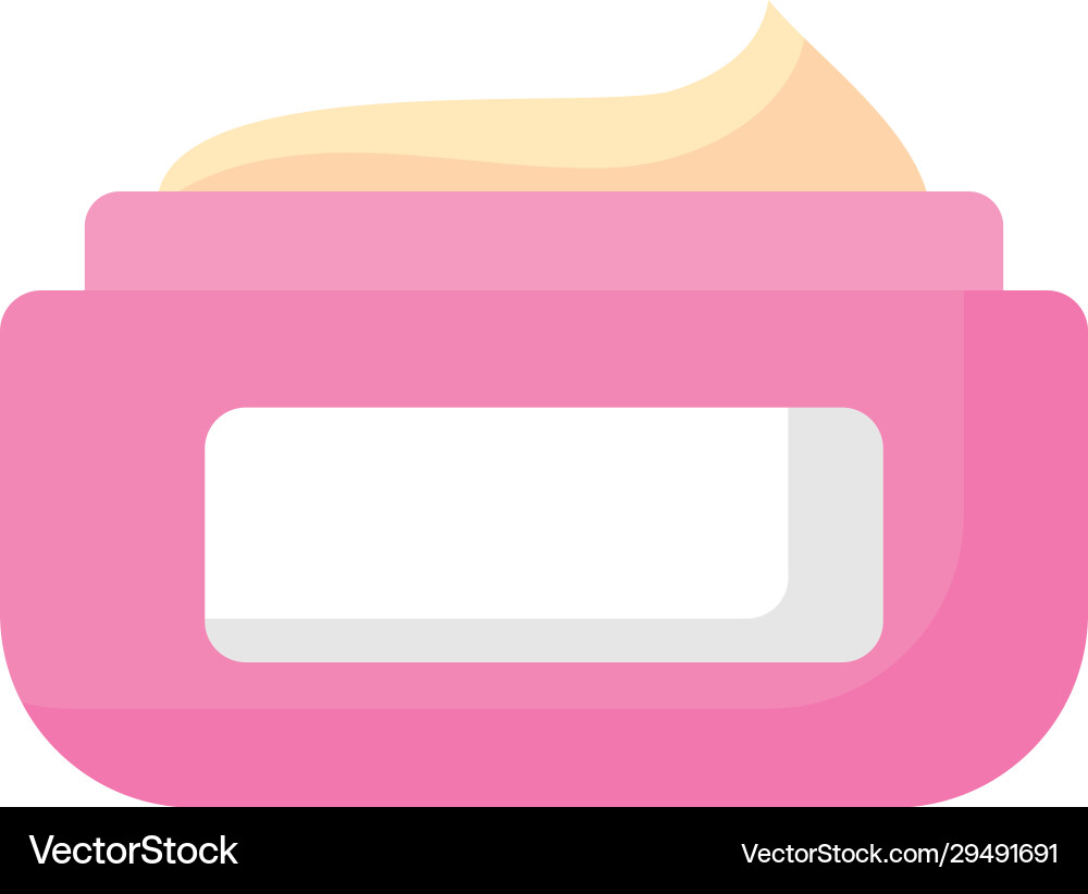 Cream pot makeup product isolated icon Royalty Free Vector