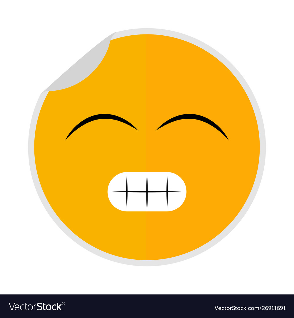 Expression face sticker Royalty Free Vector Image