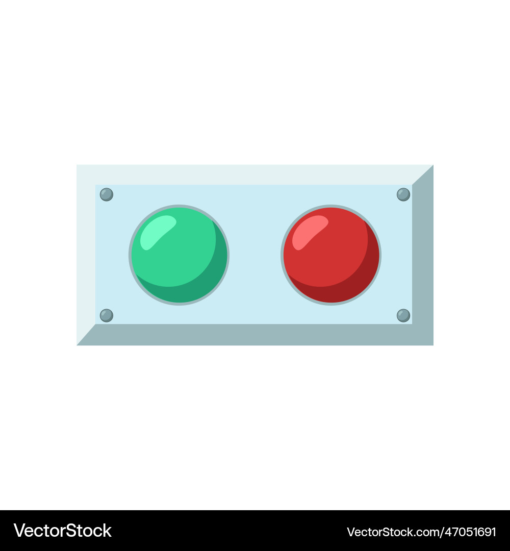 Flashing red and green lights top view Royalty Free Vector