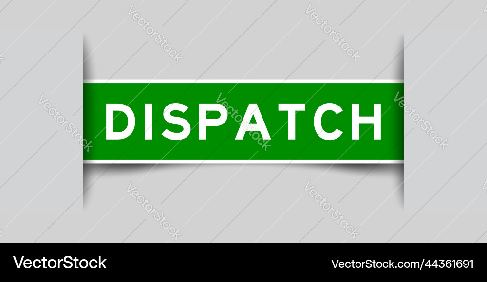 Inserted green color label sticker with word Vector Image