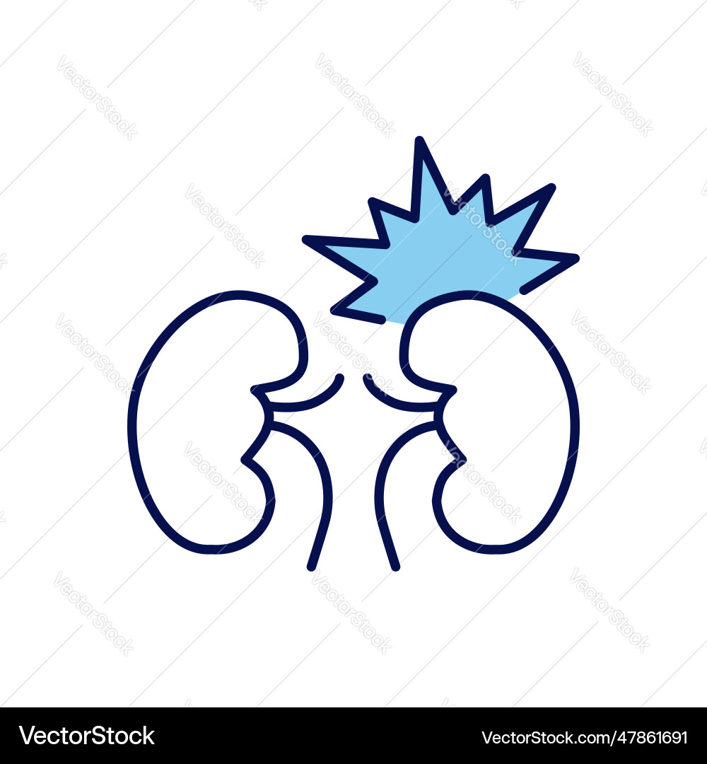 Kidney pain related icon Royalty Free Vector Image