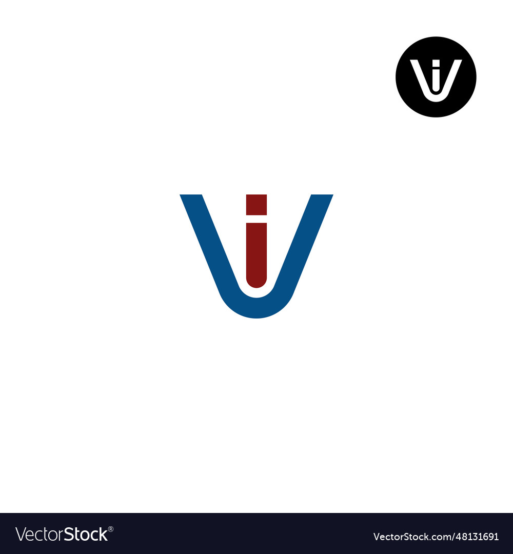 Letter vi iv monogram logo design Royalty Free Vector Image