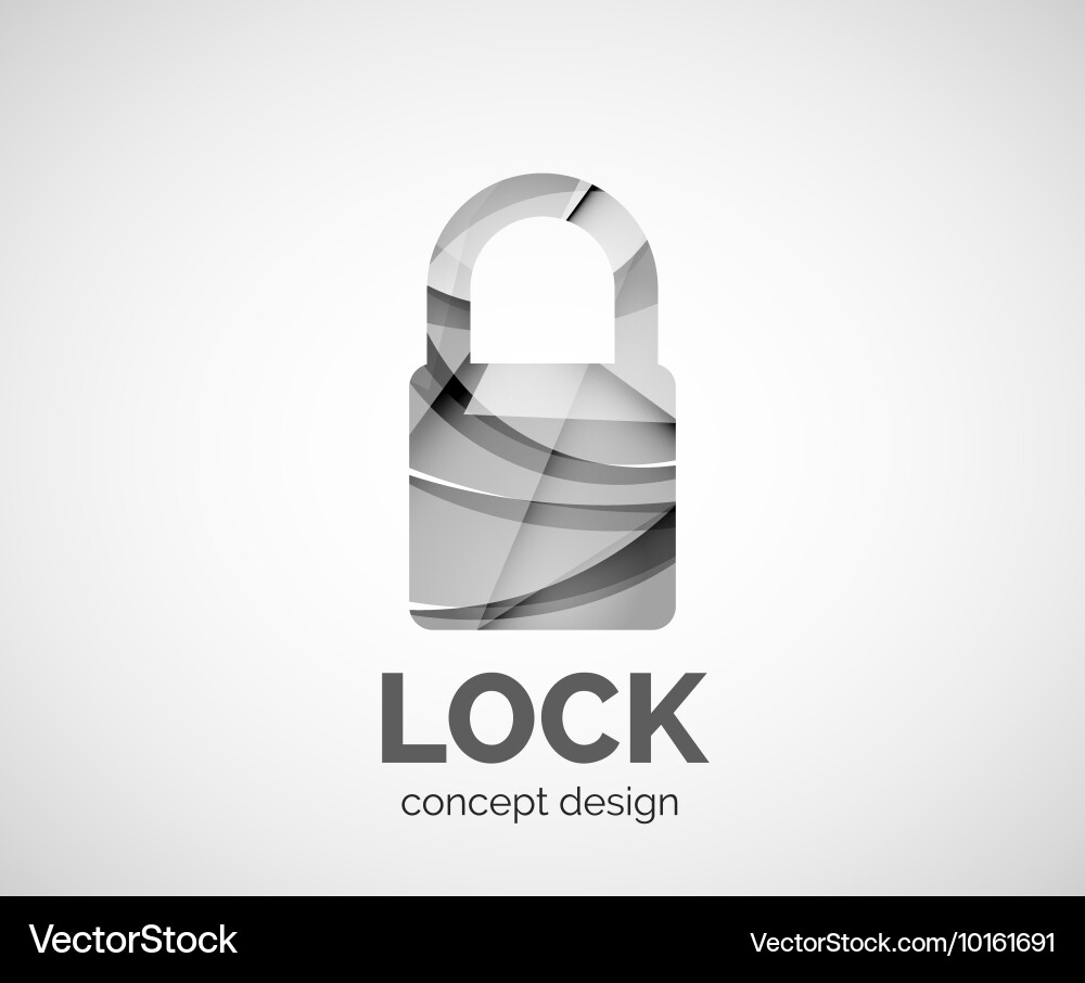 Lock logo business branding icon created Vector Image