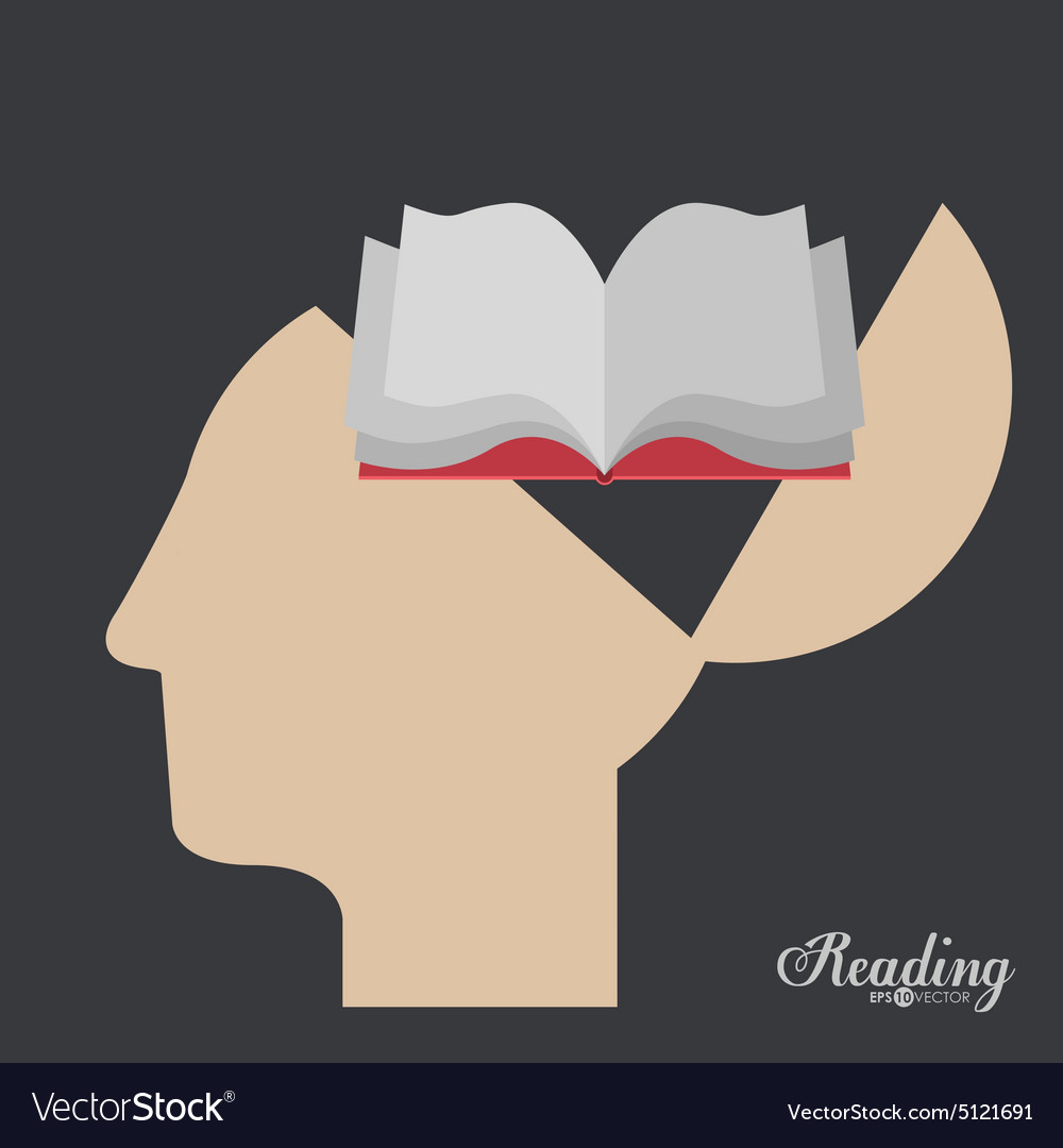 Reading design Royalty Free Vector Image - VectorStock