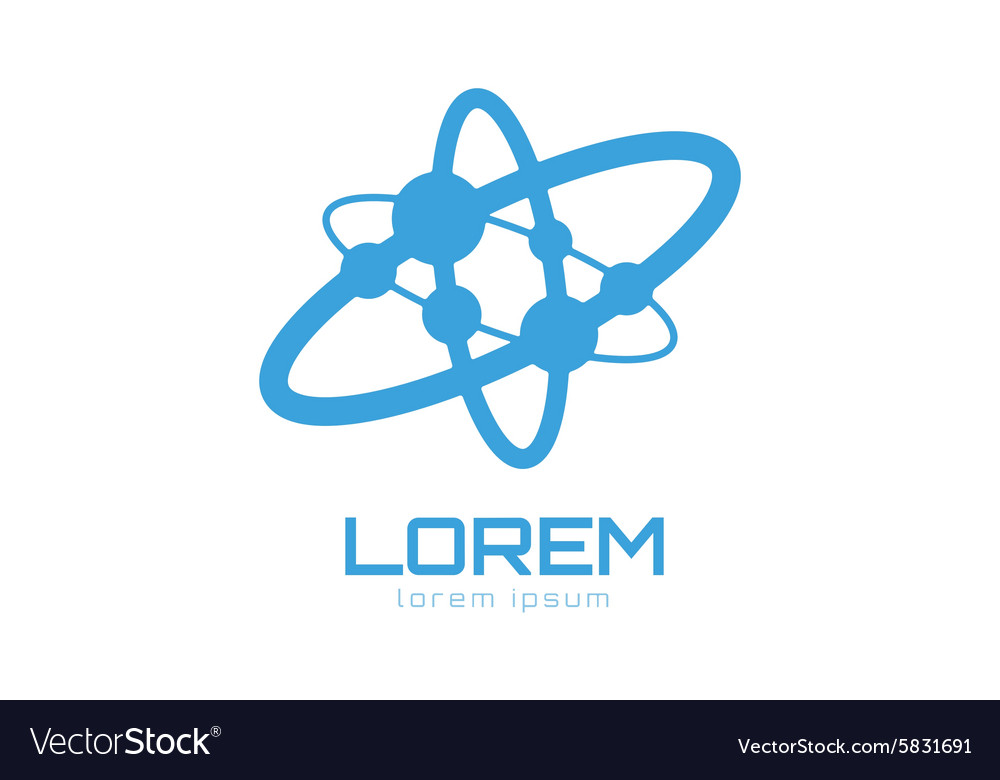 Technology orbit web rings logo Royalty Free Vector Image