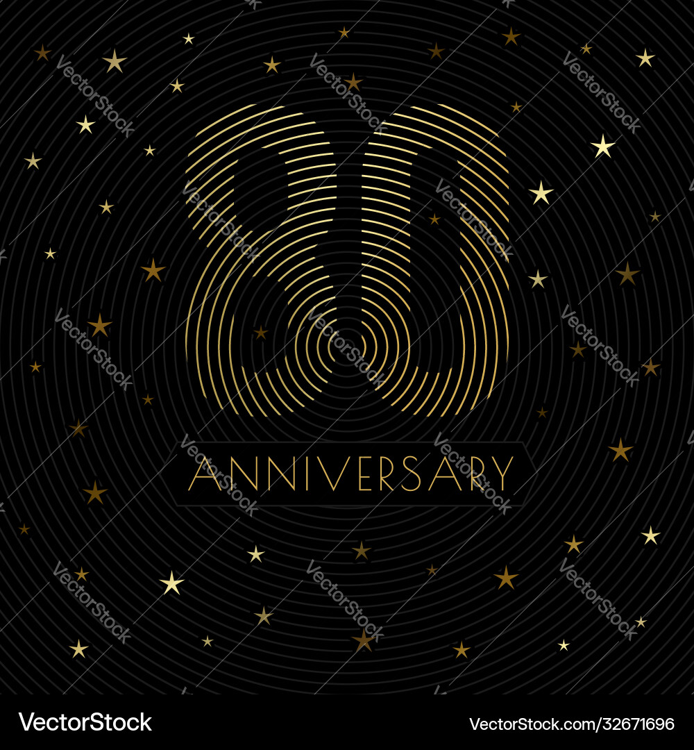 80 anniversary emblem celebration label dark color