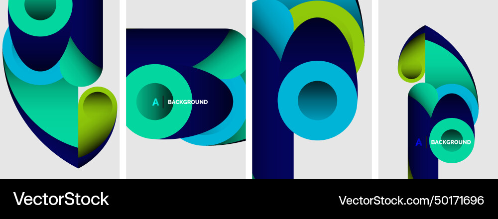 Abstract round shapes and circles poster designs Vector Image