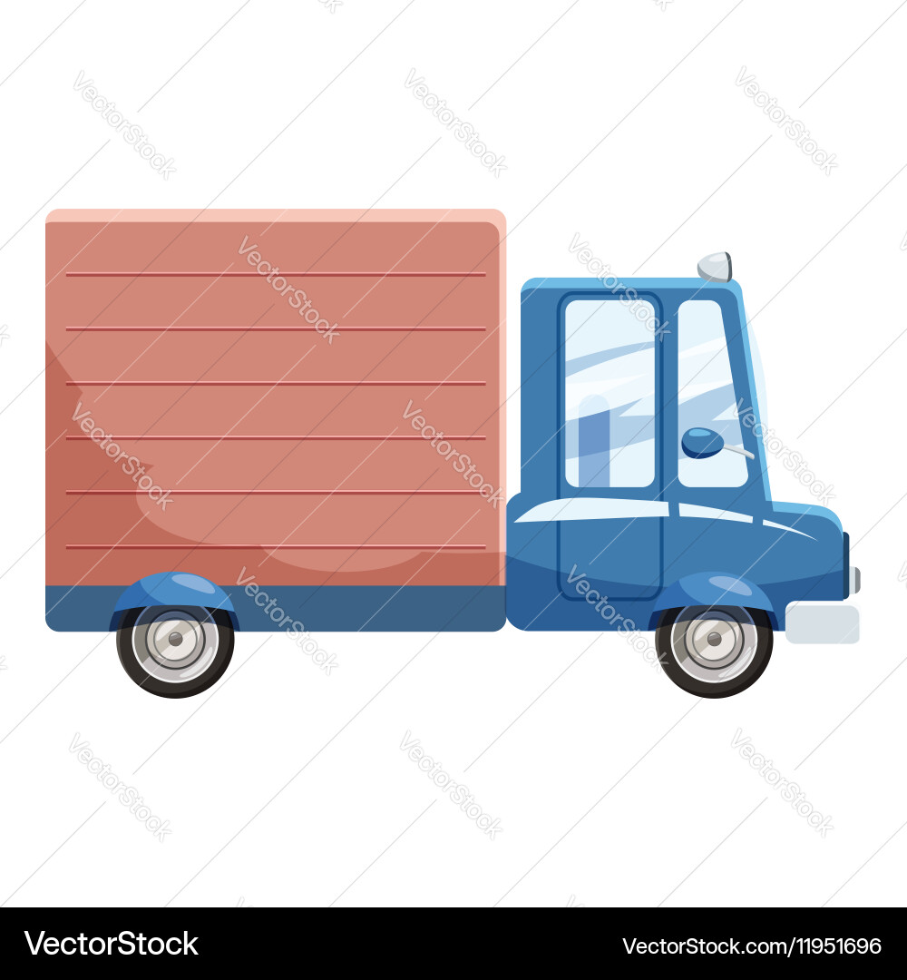 Delivery car icon cartoon style Royalty Free Vector Image