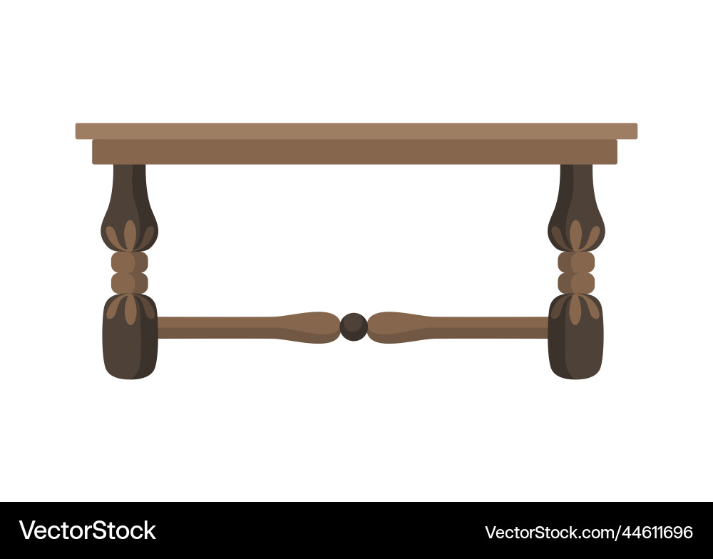 Empty wooden table or desktop clean small element Vector Image