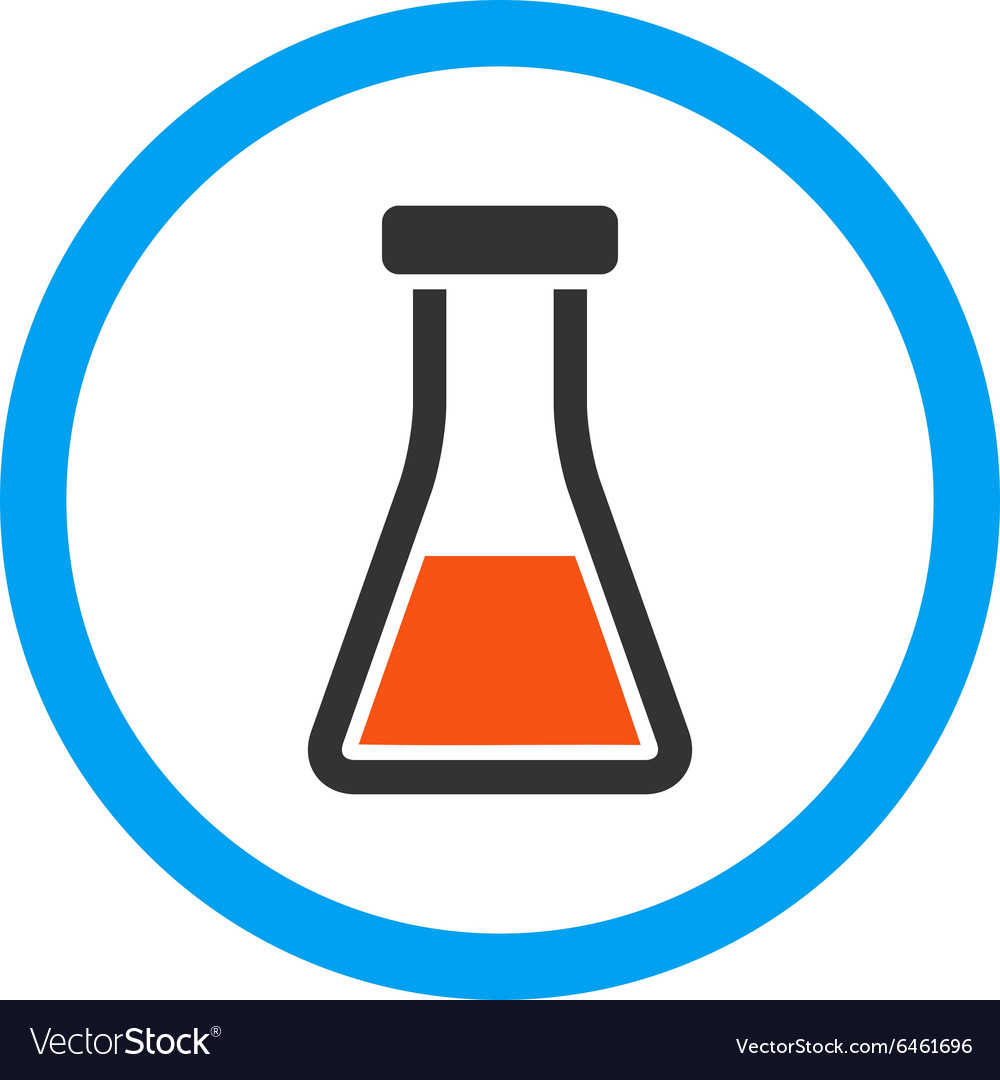 Flask rounded icon Royalty Free Vector Image - VectorStock