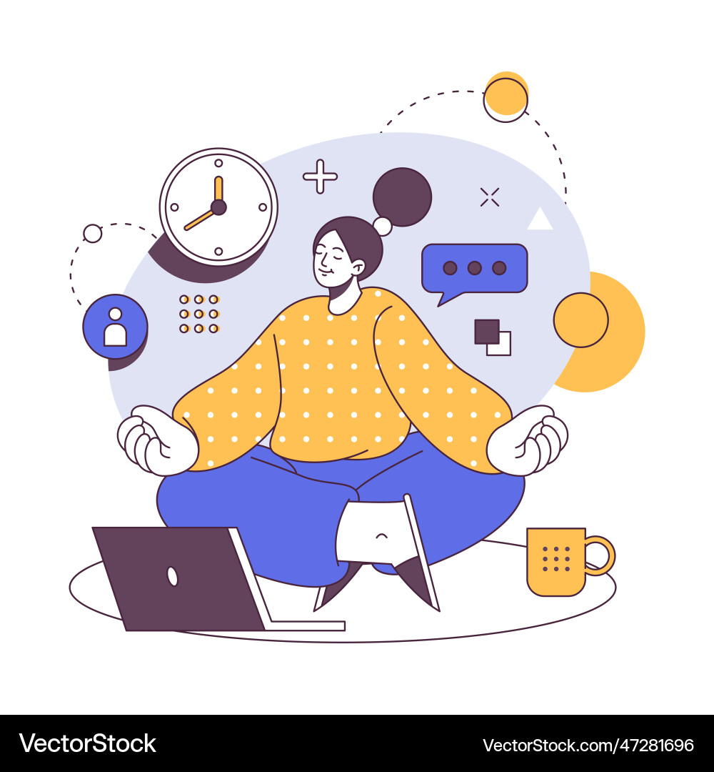 Freelance work businesswoman at computer Vector Image