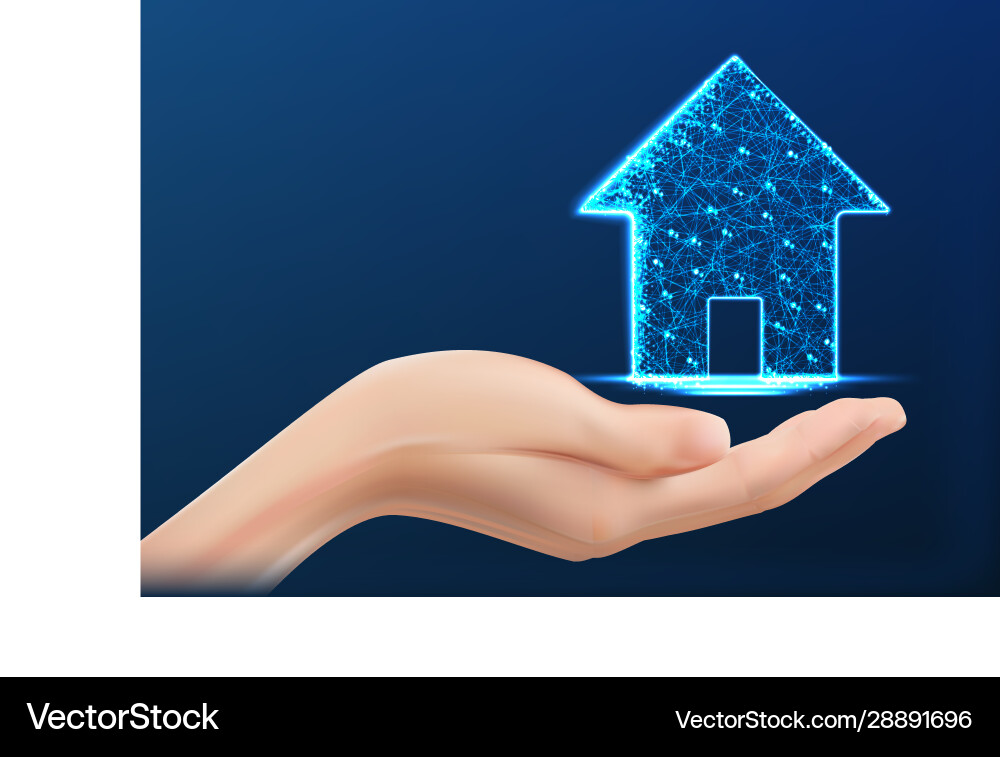 Holding house representing home ownership Vector Image