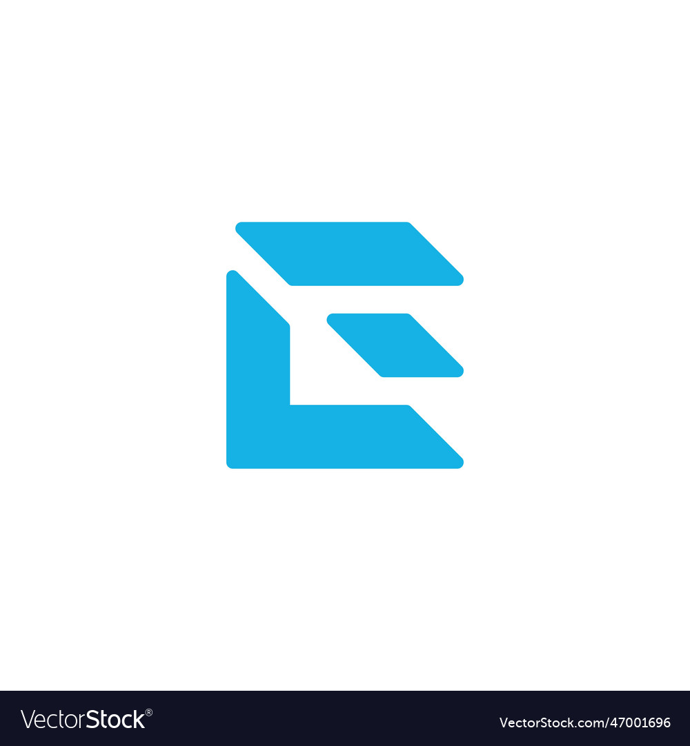 Letter e logo icon design template elements Vector Image