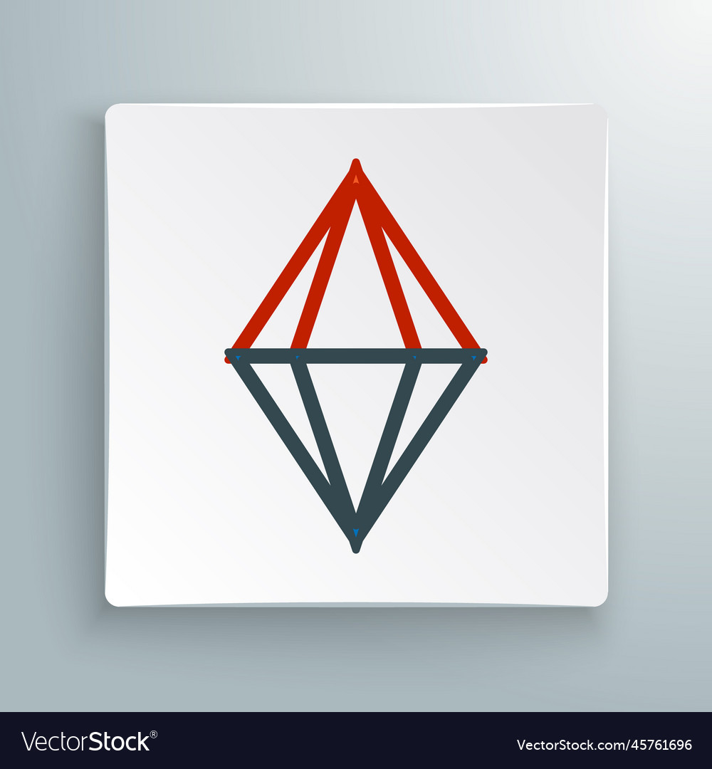 Line gem stone icon isolated on white background Vector Image