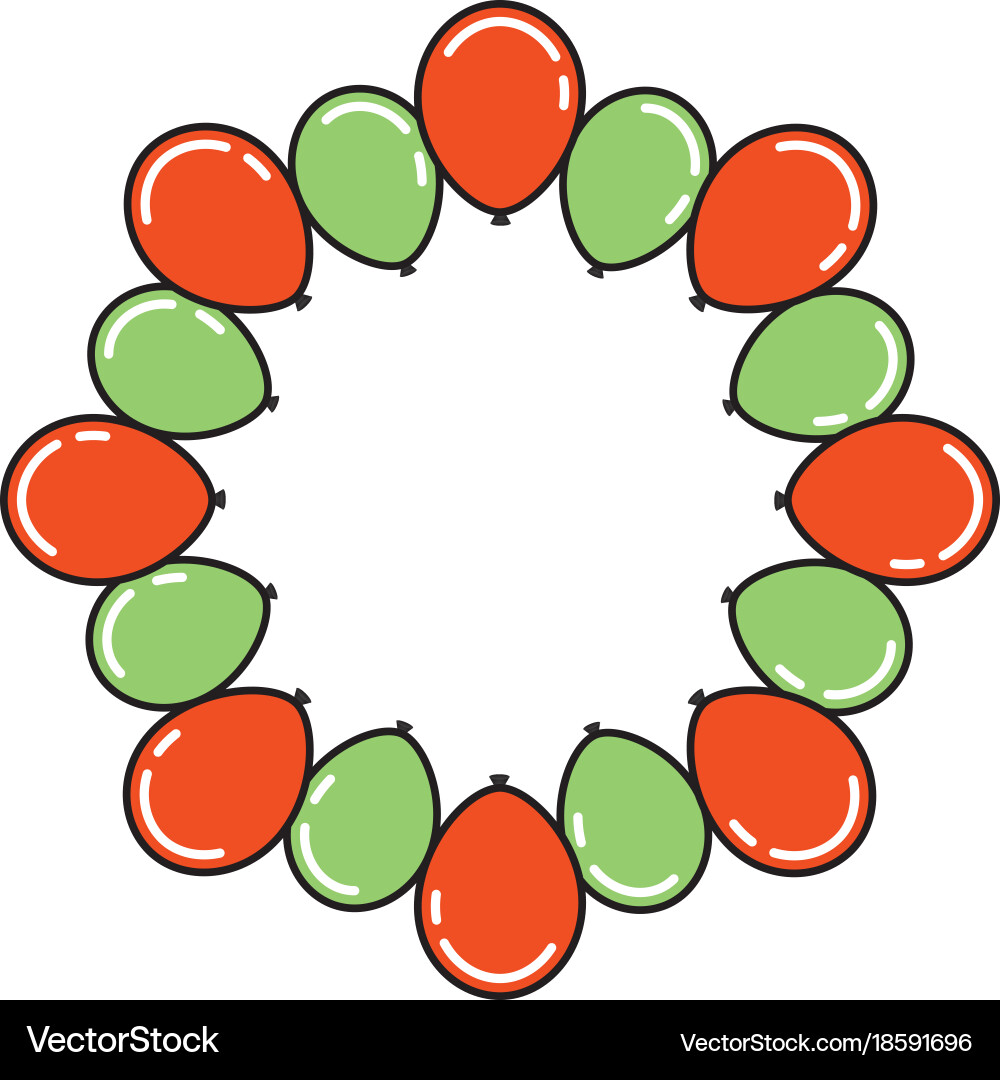 Lovely balloons circle trendy ideal Royalty Free Vector