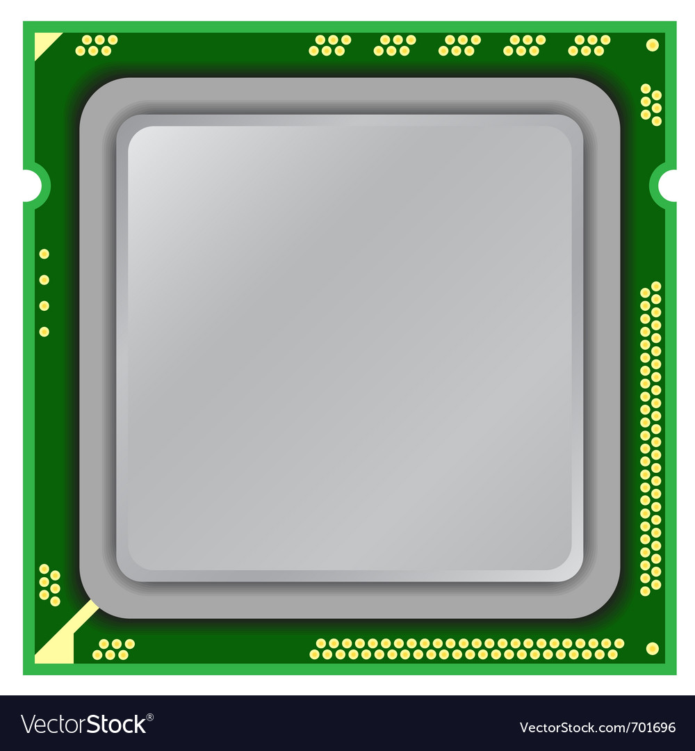 Modern computer processor Royalty Free Vector Image