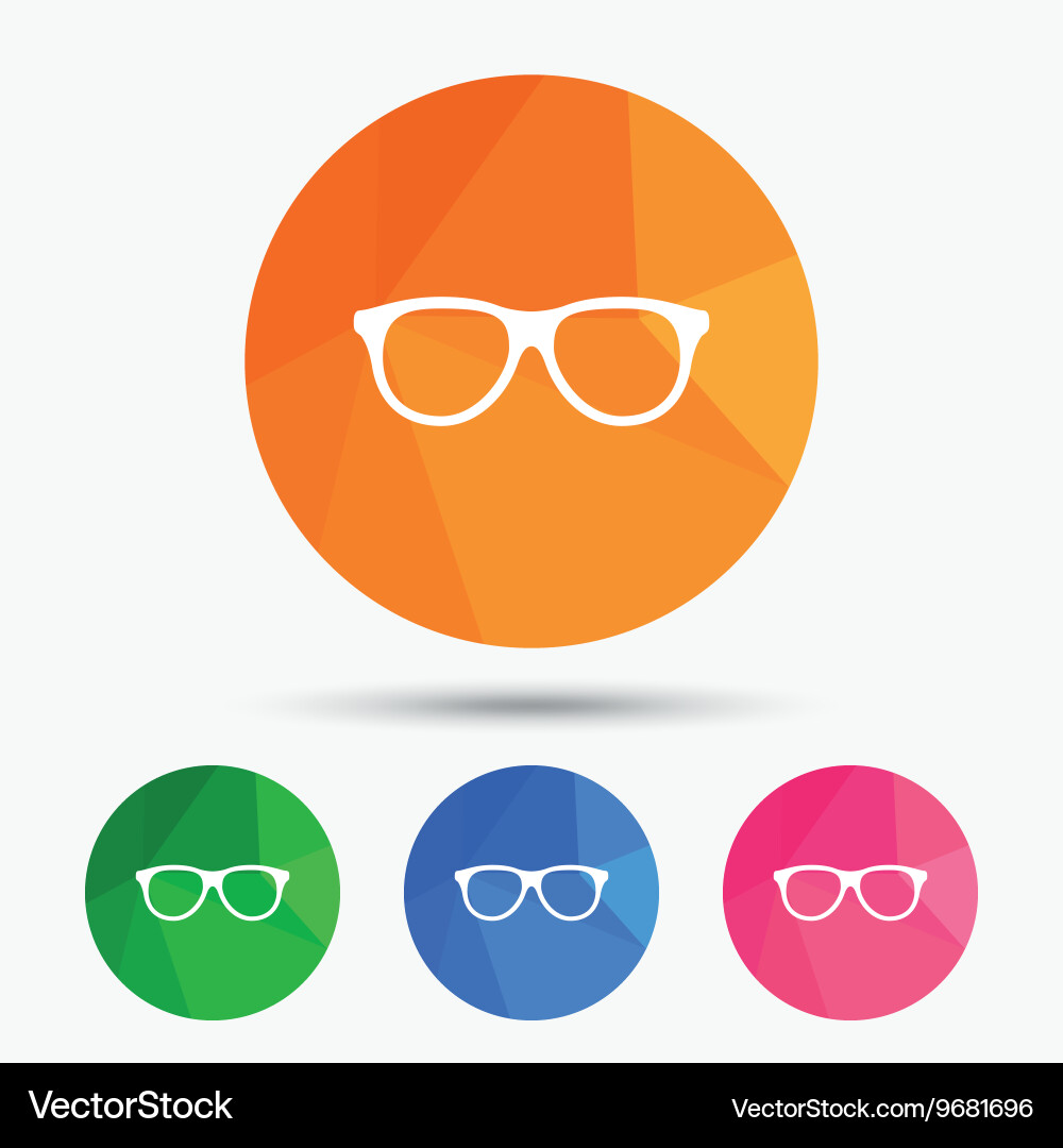Retro glasses sign icon eyeglass frame symbol Vector Image