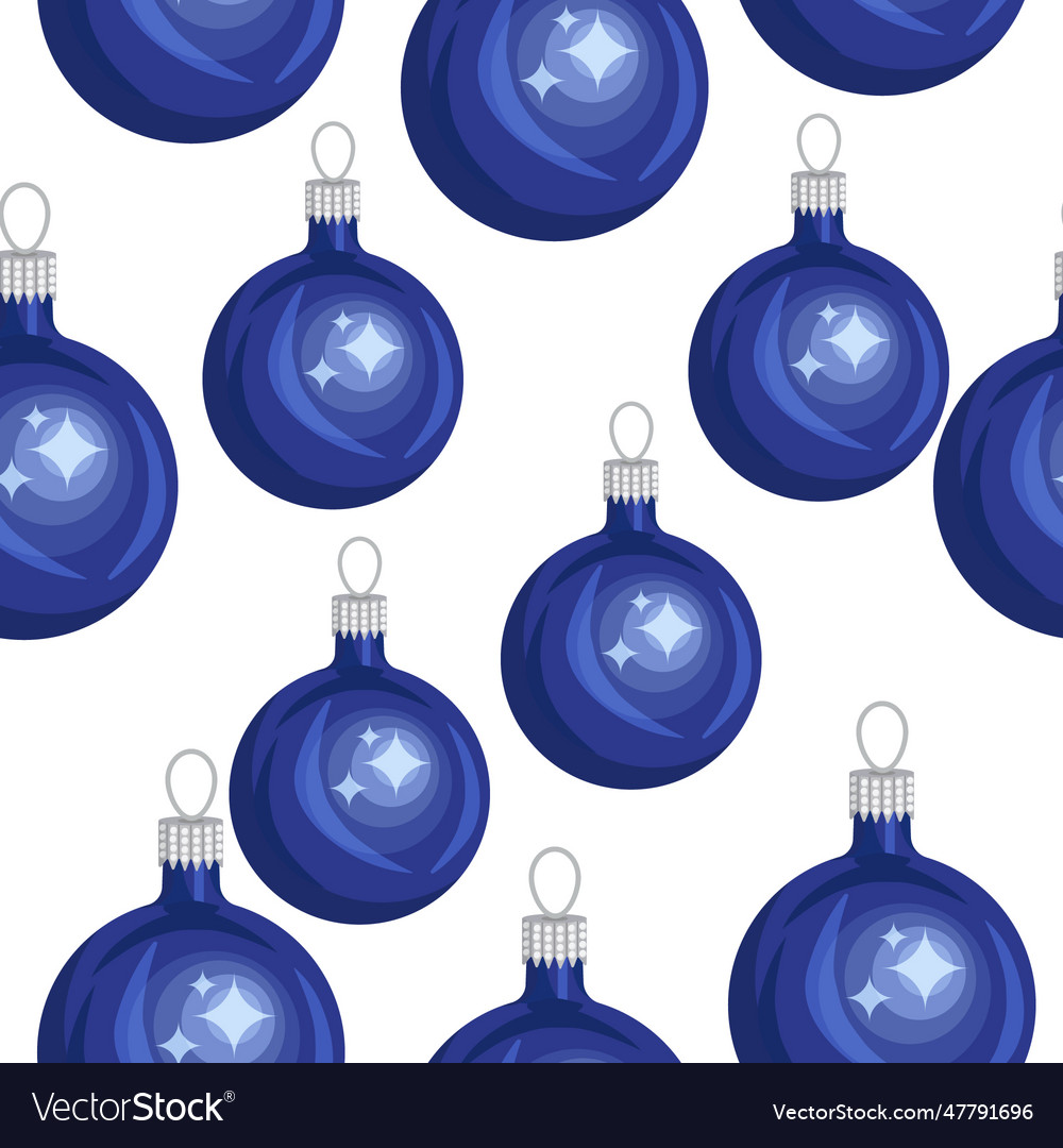 Seamless christmas tree balls Royalty Free Vector Image