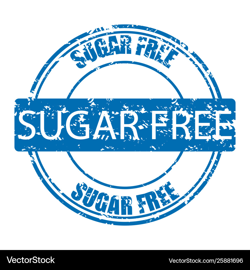 Sugar free rubber stamp for sugarless product Vector Image