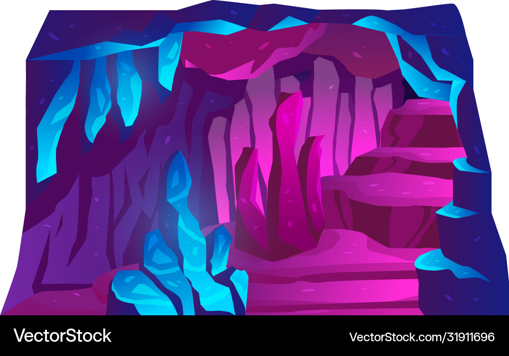 Underground mine fossil precious stone natural Vector Image