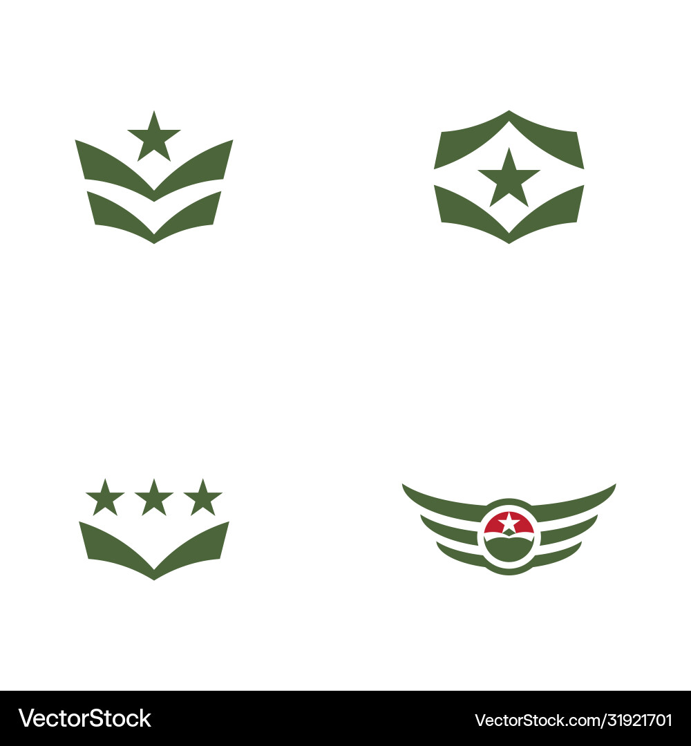 Army military icon Royalty Free Vector Image - VectorStock