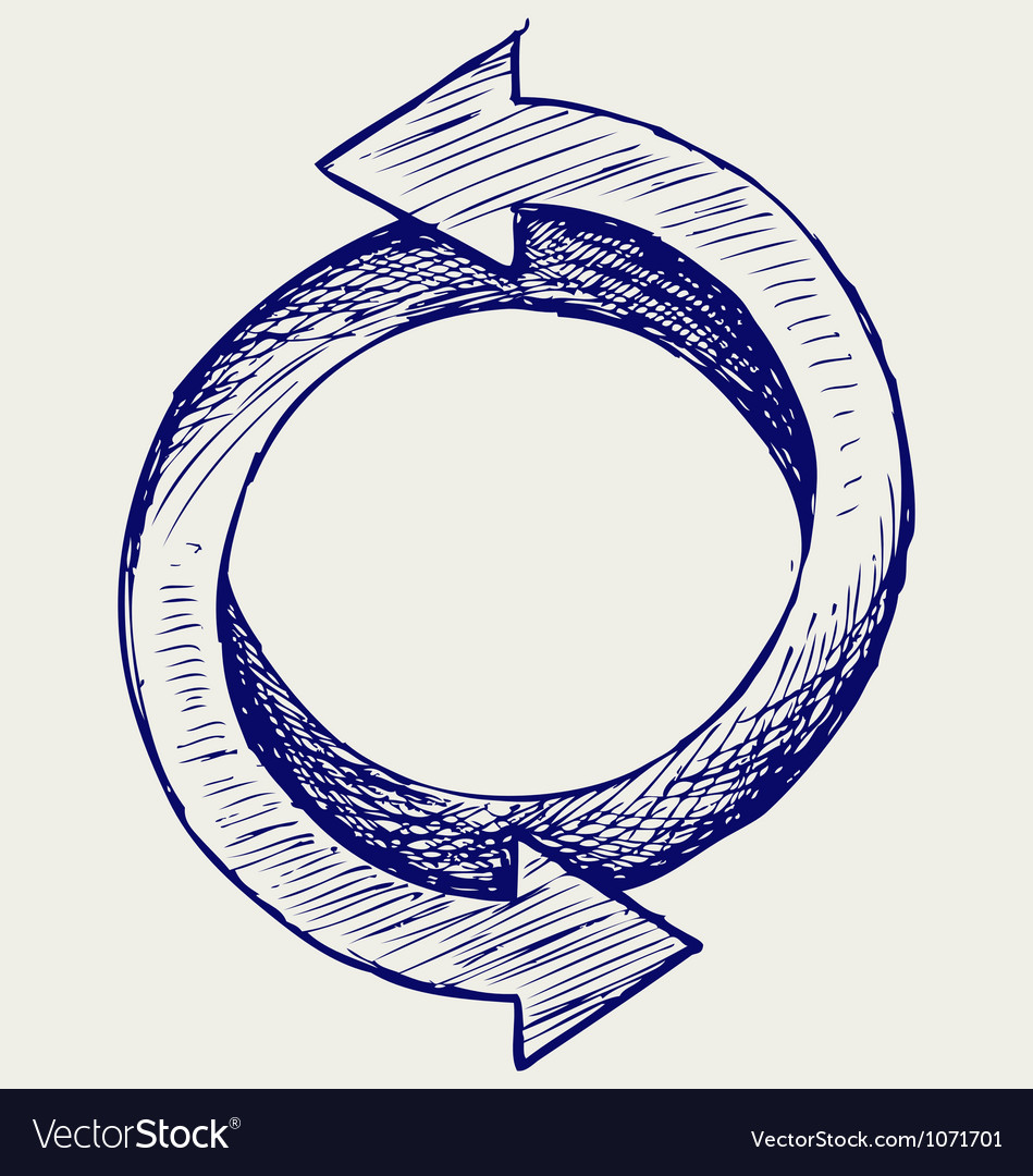 Arrows circle Royalty Free Vector Image - VectorStock