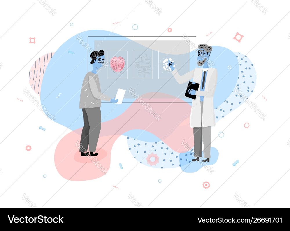 Banner concept medical diagnostic Royalty Free Vector Image