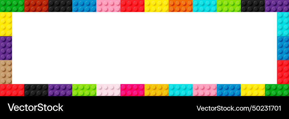 Colored plastic construction plate banner closeup Vector Image