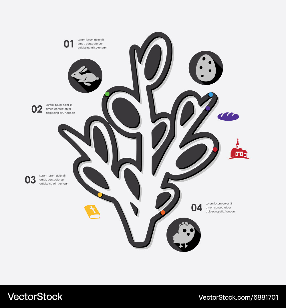 Easter infographic Royalty Free Vector Image - VectorStock