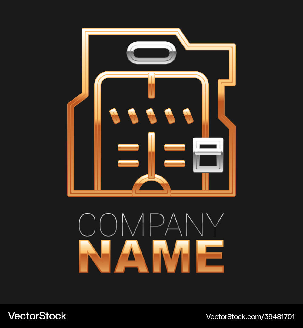 Line futuristic sliding doors icon isolated Vector Image