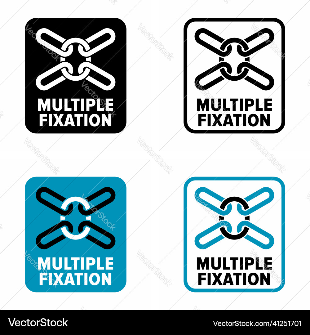 Multiple fixation information sign Royalty Free Vector Image