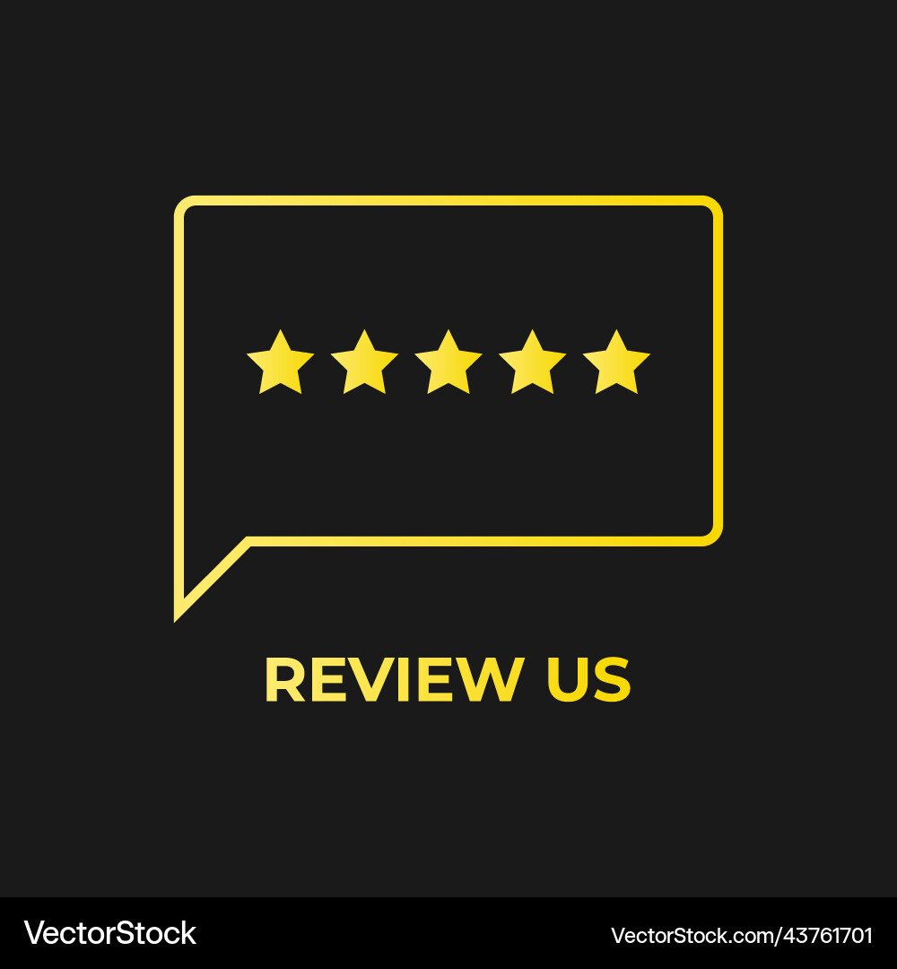 Review us user rating concept and rate Royalty Free Vector
