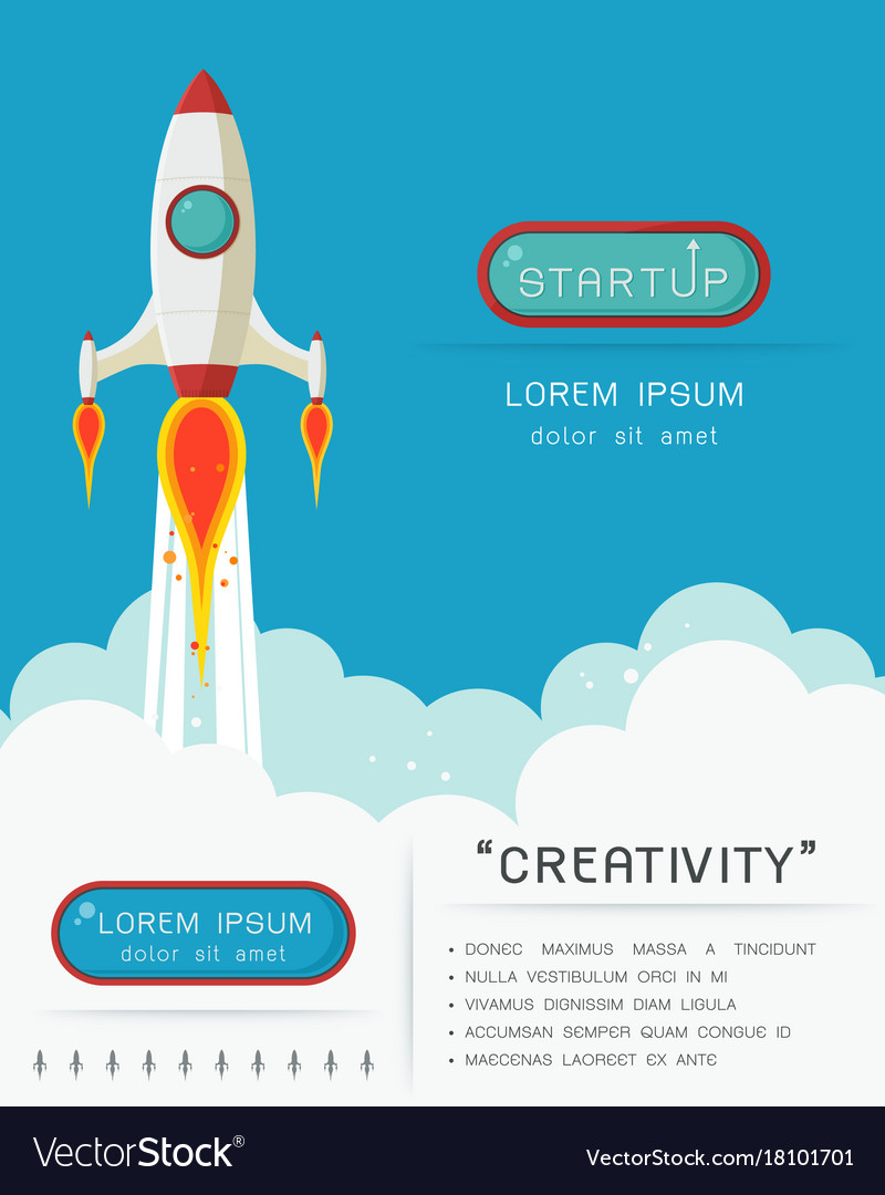Rocket launch Royalty Free Vector Image - VectorStock