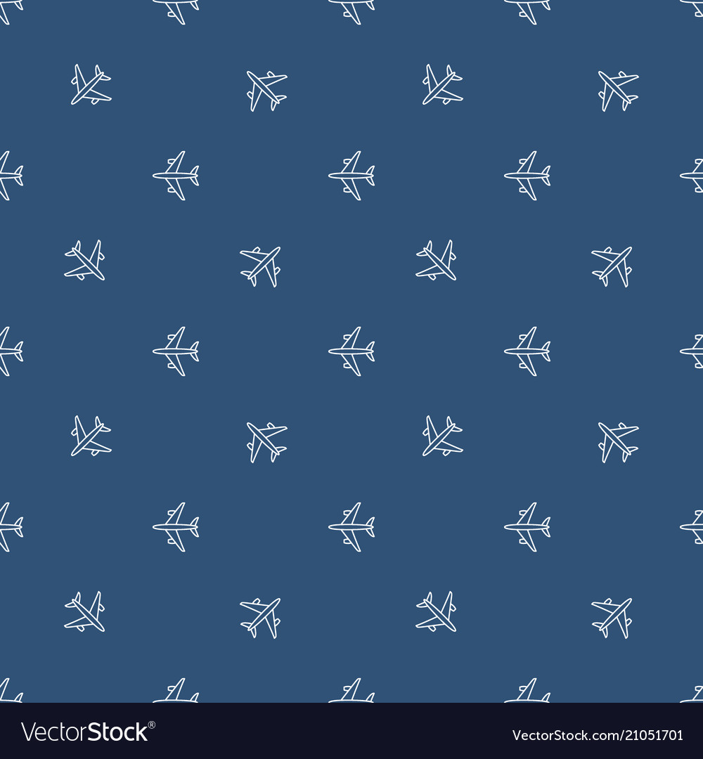 Seamless plane pattern Royalty Free Vector Image